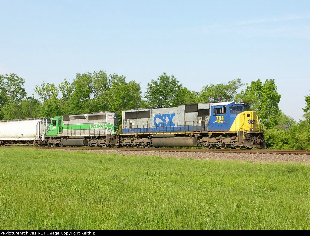 CSX 704 and FURX 3024